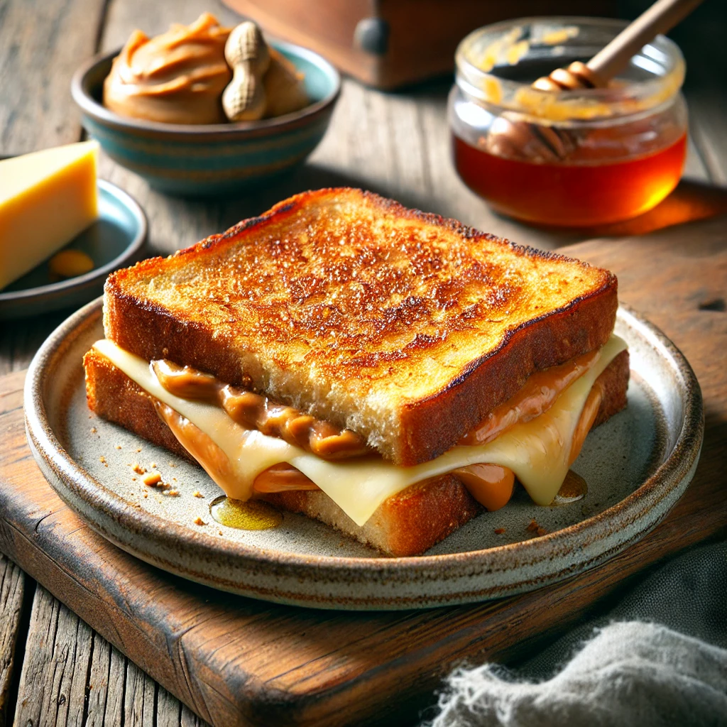 Knapperige Tosti met Kaas en Pindakaas-Receptenplein.nl